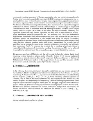 Design Of Optimized Interval Arithmetic Multiplier PDF