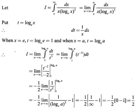 Improper Integrals Theorem Worked Examples Exercise With Answers Integral Calculus