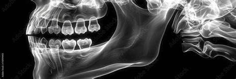 Sharp 3d Dental X Ray Reveals Human Mandible And Maxilla Anatomy With