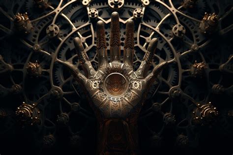 Premium Photo Abstract Representation Of Gears And Hands Generative Ai