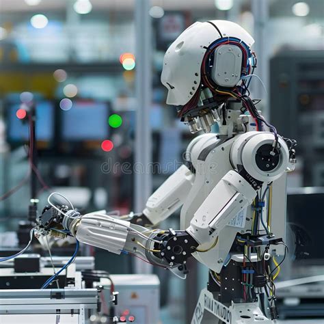 Technology Transformational Industrial Automation And Robotics Stock Illustration