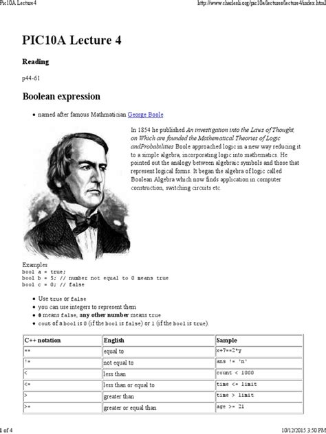 pic10a lecture 4 boolean expression pdf boolean data type boolean algebra