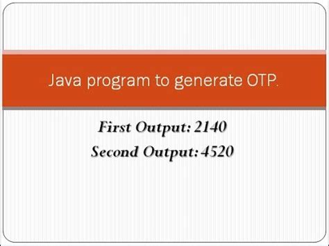 Java Program To Generate OTP YouTube