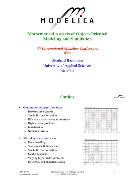 mathematical aspects of object oriented modeling and simulation pdf