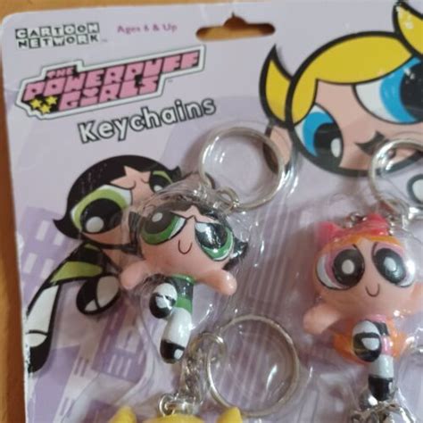 Cartoon Network Powerpuff Girls Keychains Blossom Buttercup Bubbles
