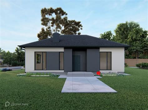 Проект дома «Проект К 4 1 одноэтажный дом компании Владис из материала Газобетонные блоки