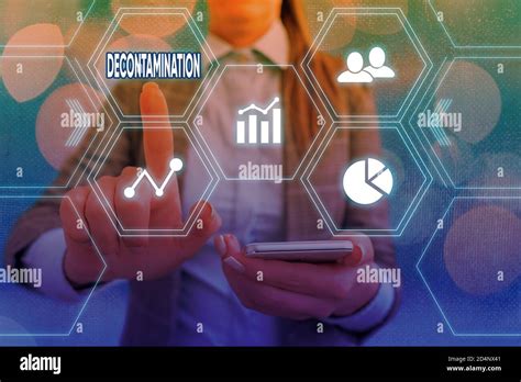 Writing Note Showing Decontamination Business Concept For Neutralizing Every Presence Of