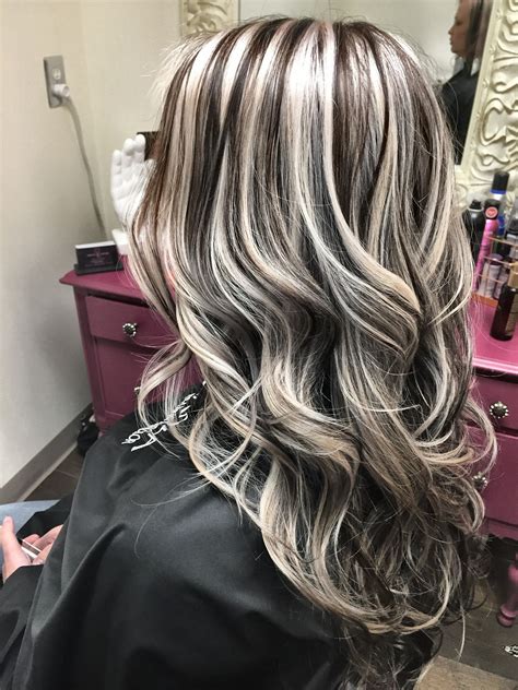 Platinum Blonde With Dark Highlights