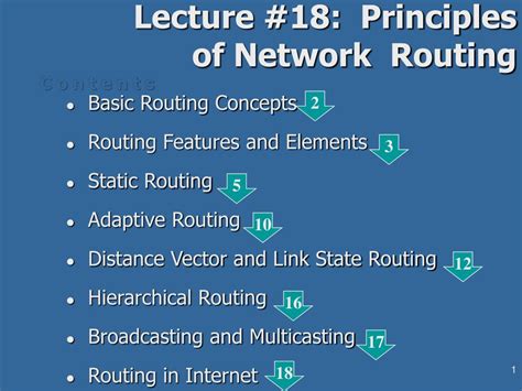 Ppt Lecture 18 Principles Of Network Routing Powerpoint Presentation Id3681659