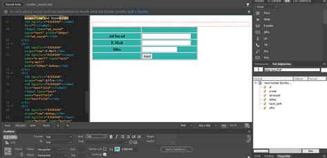 Adobe Dreamweaver Cc Kullanımı Ve Database HTML CSS JS Kod Evreni