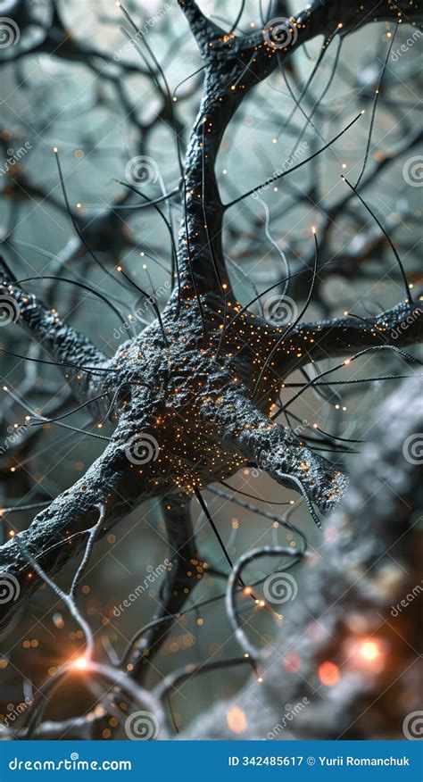 Stunning Abstract Neural Network Illustration Showcasing Intricate Connections And Data Flow