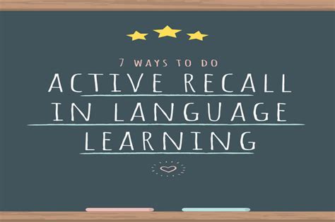 Ways To Do Active Recall In Language Learning