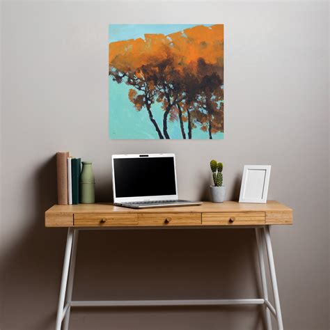 George Oliver Five Trees Contemporary Abstract Landscape Nature Art
