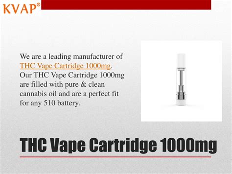 PPT THC Vape Cartridge 1000mg PowerPoint Presentation Free Download ID 11779532