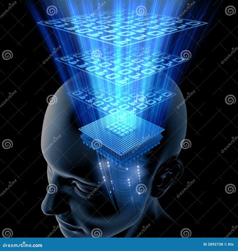The Brain Is Thinking CPU Stock Illustration Illustration Of Computer Genius 2892738