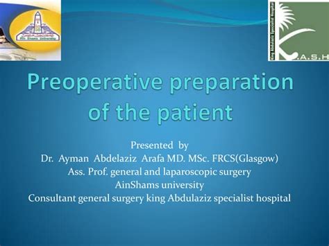 Preoperative Preparation Ppt