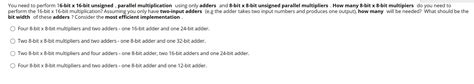 Solved You Need To Perform Bit X Bit Unsigned Chegg Com