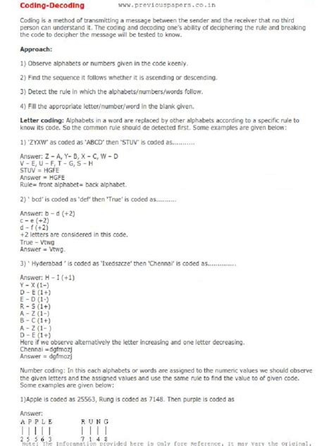 coding decoding pdf