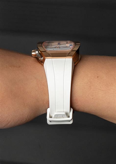 Frost Nyc Womens Watch Automatic White Dial Sapphire Skeleton Rose G