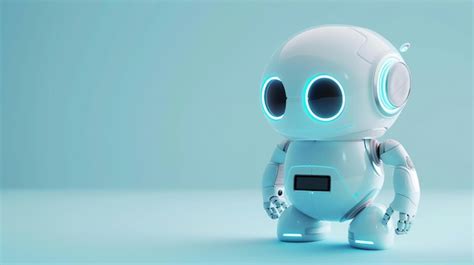 Premium Photo Cute And Friendly Robot Standing And Looking At The Camera With A Curious