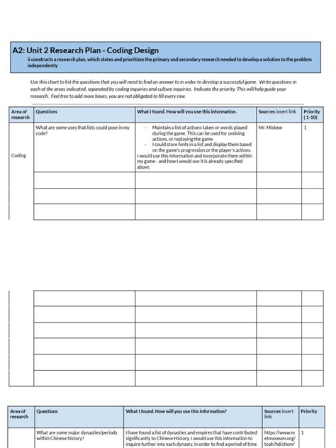 A2 Coding Research Plan Pdf China World Politics