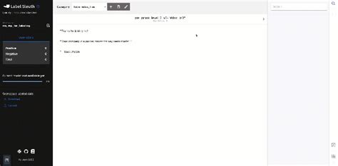 use label sleuth to build your train and test data input thomas
