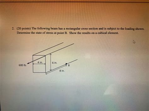 Solved Points The Following Beam Has A Rectangular Chegg