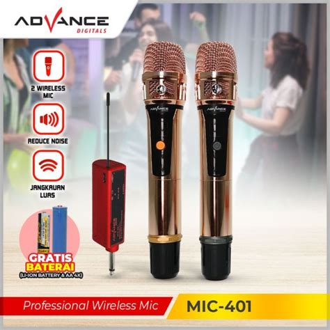 MIC ADVANCE WIRELESS 401 MIC ADVANCE ORIGINAL MIC TANPA KABEL PRODUK TERBARU Lazada Indonesia