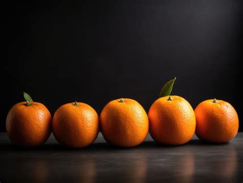 Premium Ai Image Oranges Are Arranged In A Row Generative Ai