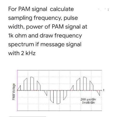 Answered For Pam Signal Calculate Sampling… Bartleby