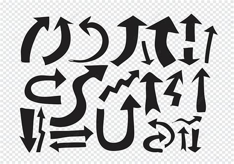 Design Your Project With A Set Of Handdrawn Arrow Sketches Vector Right Line Drawing PNG And