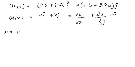 solved a steady two dimensional velocity field is given by v 2 95 1 29