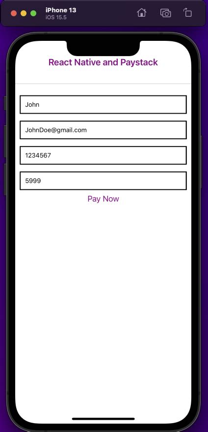 Integrate Paystack And React Native
