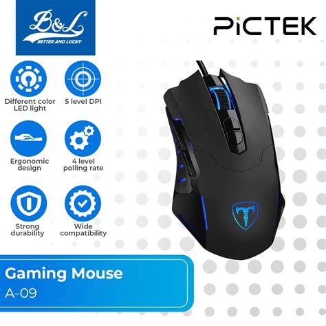 Jual Mpow Pictek Programmable Gaming Mouse 7 Button 7200dpi Breathing Light Shopee Indonesia