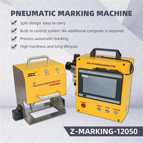12050mm Portable Pneumatic Dot Peen Marking Machine For Vin Code
