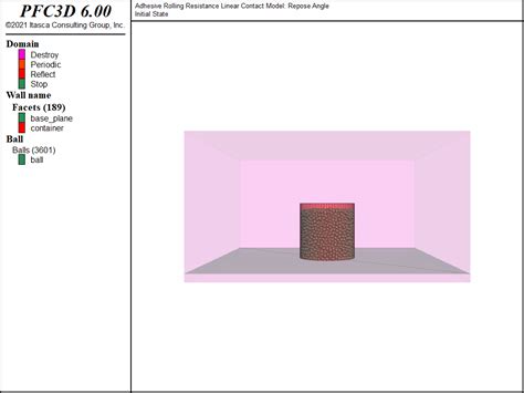 Adhesive Rolling Resistance Linear Contact Model Repose Angle — Pfc 6 0 Documentation