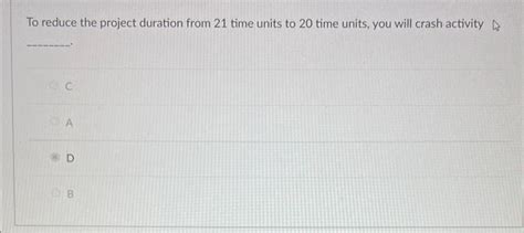 Solved Use The Following Table To Crash The Project Compute