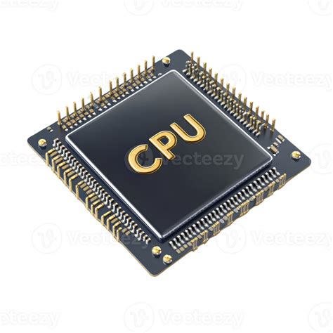 A Detailed View Of A Central Processing Unit 55660645 Png