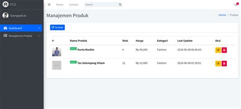 Part 3 Membuat Aplikasi Pos Point Of Sales Laravel 56 Manajemen