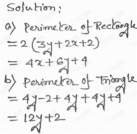 solved 2 write and simplify an expression for the perimeter of each