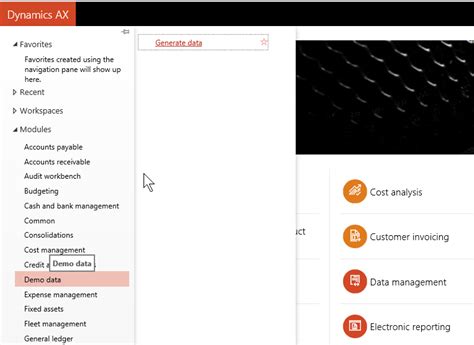 Creating demo data in Dynamics AX dyntips com by Fredrik Sætre