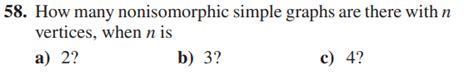 solved 58 how many nonisomorphic simple graphs are there