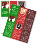 Naked Woman Covered In Red Shawl Newsletter Template Design ID