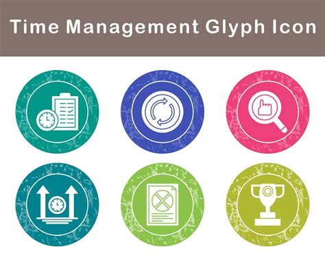 Time Management Vector Icon Set 21416644 Vector Art At Vecteezy