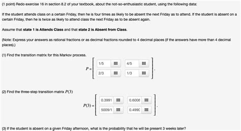 Solved Point Redo Exercise In Section Of Your Chegg