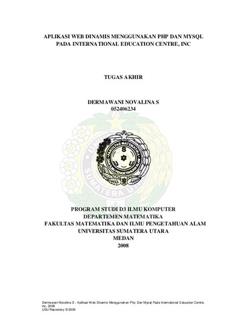 pdf aplikasi web dinamis menggunakan php dan mysql pada international