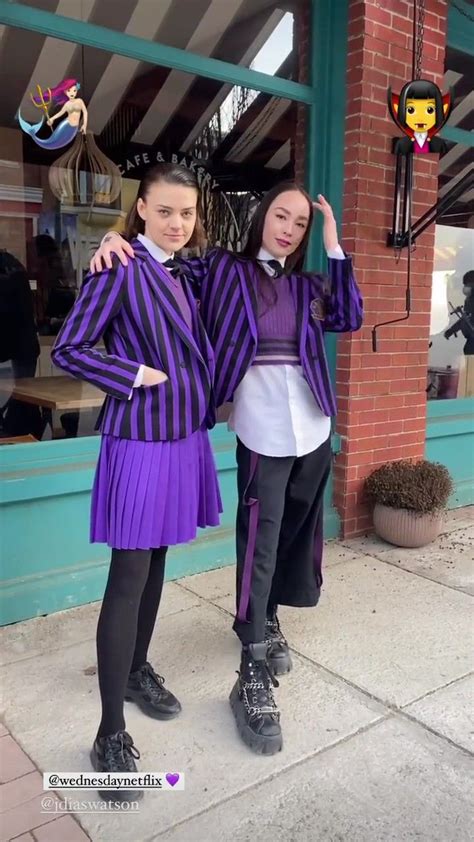 Johnna And Naomi Wednesday Addams Outfit Yoko Celebrities Female