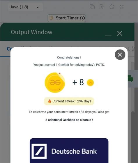 Bhanu Jaiswal On Linkedin Geekstreak2024 Duetschebank Gfg Potd