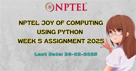 nptel joy of computing using python week 5 assignment 2025