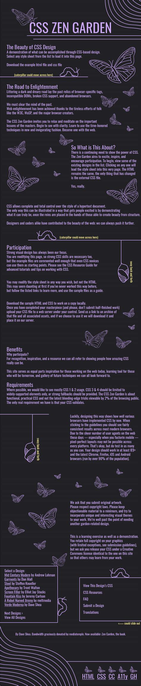 Web Design Css Zen Garden Behance